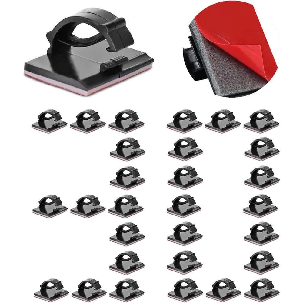 Yichuhaoxi Self Adhesive Cable Clips Cord Organizer Wire Holder Clamp Management for Desk Car ...