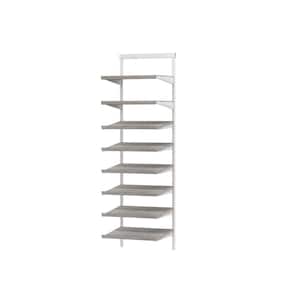 Everbilt Genevieve 6 ft. Gray Adjustable Closet Organizer Double ...