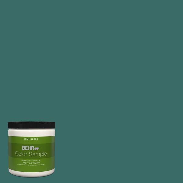 BEHR PREMIUM PLUS 8 oz. #M450-7 Beta Fish Semi-Gloss Interior/Exterior ...