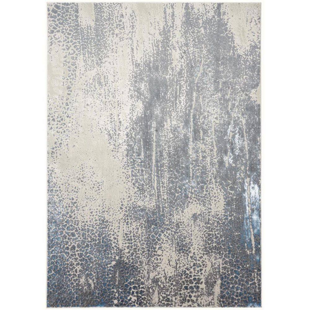 HomeRoots 2 ft. x 8 ft. Gray, Ivory Abstract Area Rug 2000513002 - The ...