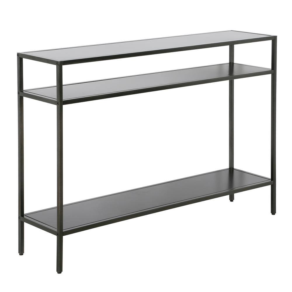 Meyer&Cross Ricardo 42 in. Gunmetal Gray Rectangle Metal Console Table ...