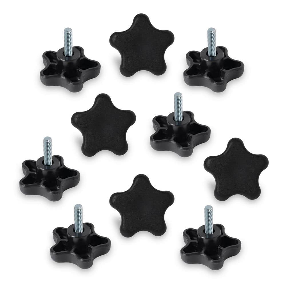 ‎POWERTEC 5/16 in. 18 5-Star Stud Knob Threaded Thumb Screw Star Knobs ...