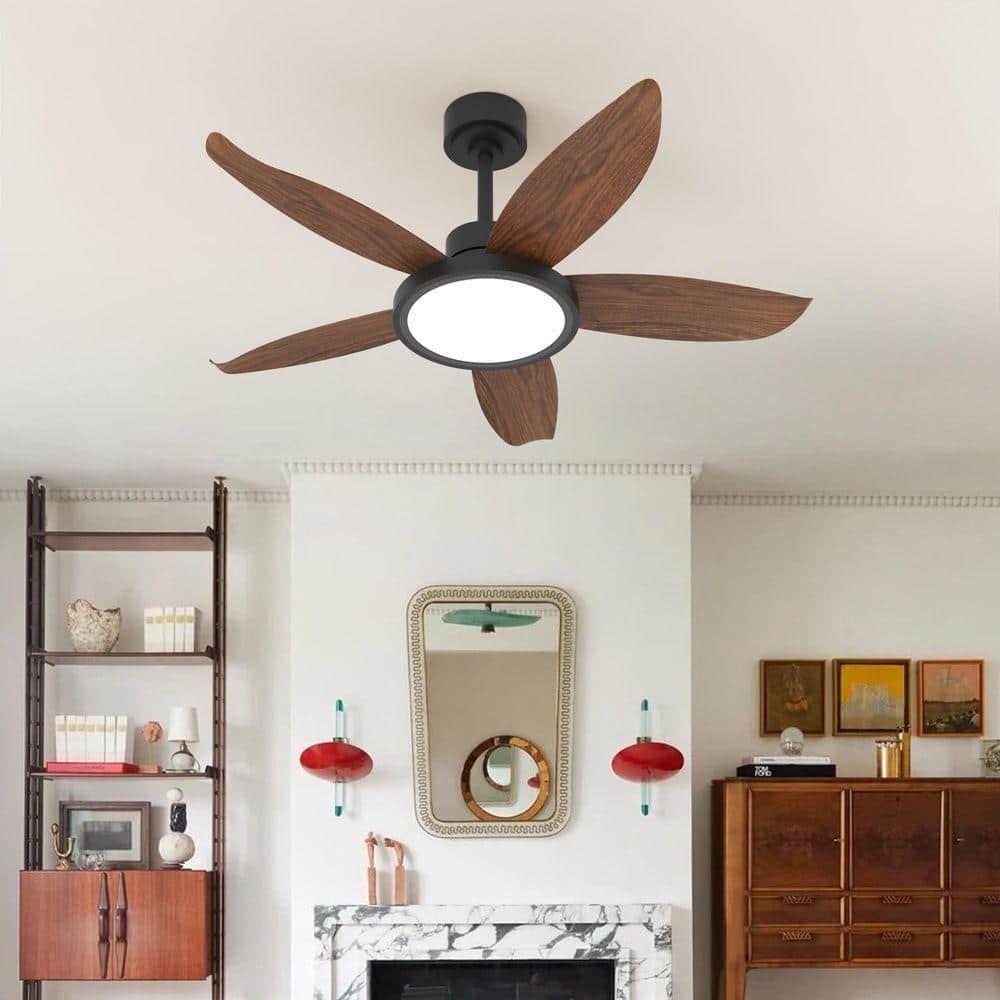 PUDO 42 in. Industrial Indoor Retro Elegant Natural Flush Mount Ceiling ...