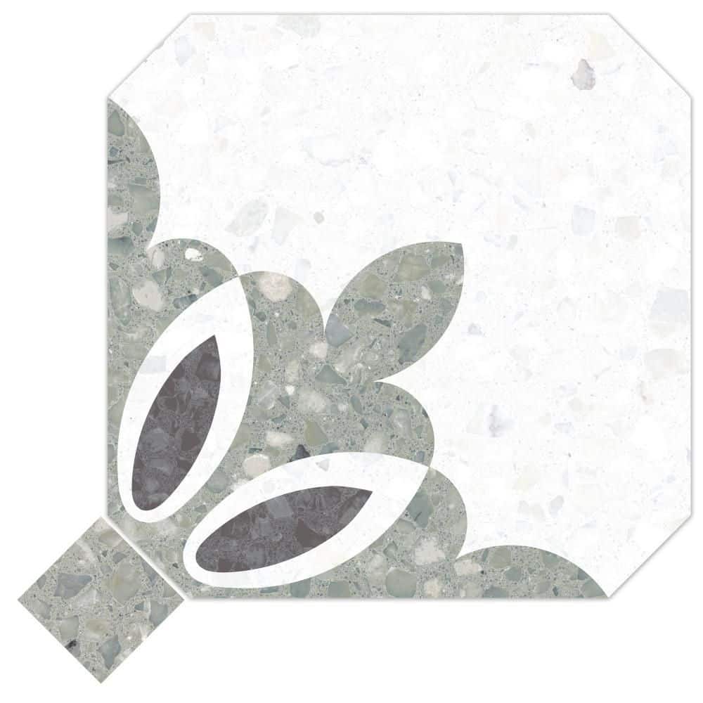 Merola Tile Riviera Octagon Antibes Verde with Taco Verde 8 in. x 8 in ...