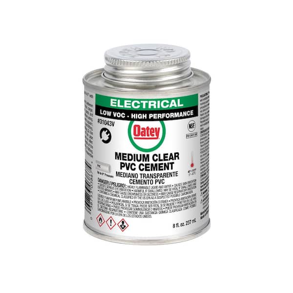 Oatey 8 oz. Medium Clear Electrical PVC Pipe Cement - California ...