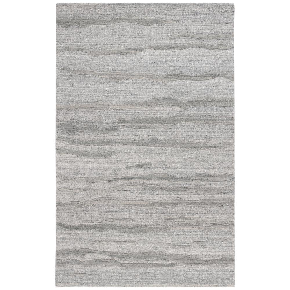 SAFAVIEH Abstract Gray 6 ft. x 9 ft. Undulating Marle Area Rug ABT496F ...