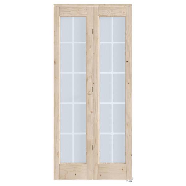 easelife 36 in. x 80 in. 3/4 Lite Frosted Glass Preassembled Solid Core ...