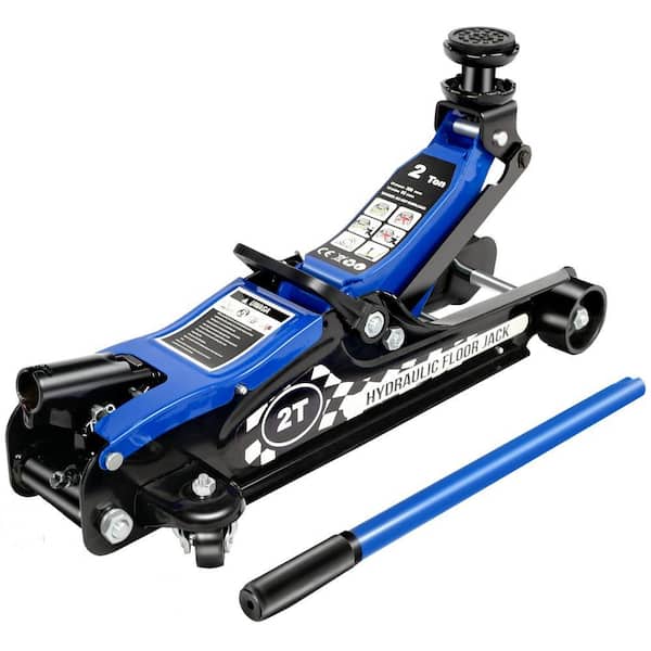 Angel Sar Blue 4400 lb. Low Profile Floor Jack Post, Hydraulic Floor ...