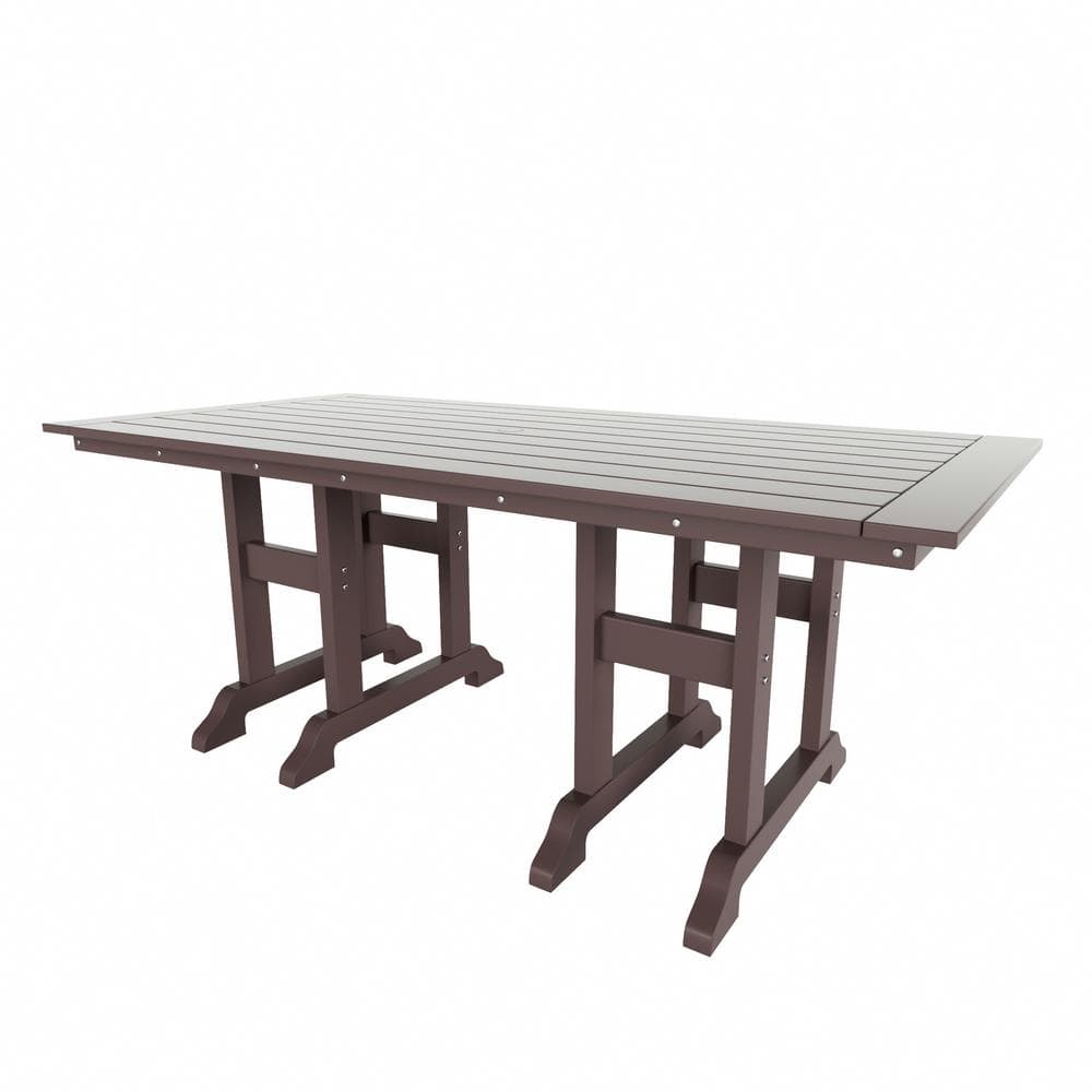 WESTIN OUTDOOR Hayes 71 in. All Weather HDPE Plastic Outdoor Dining ...