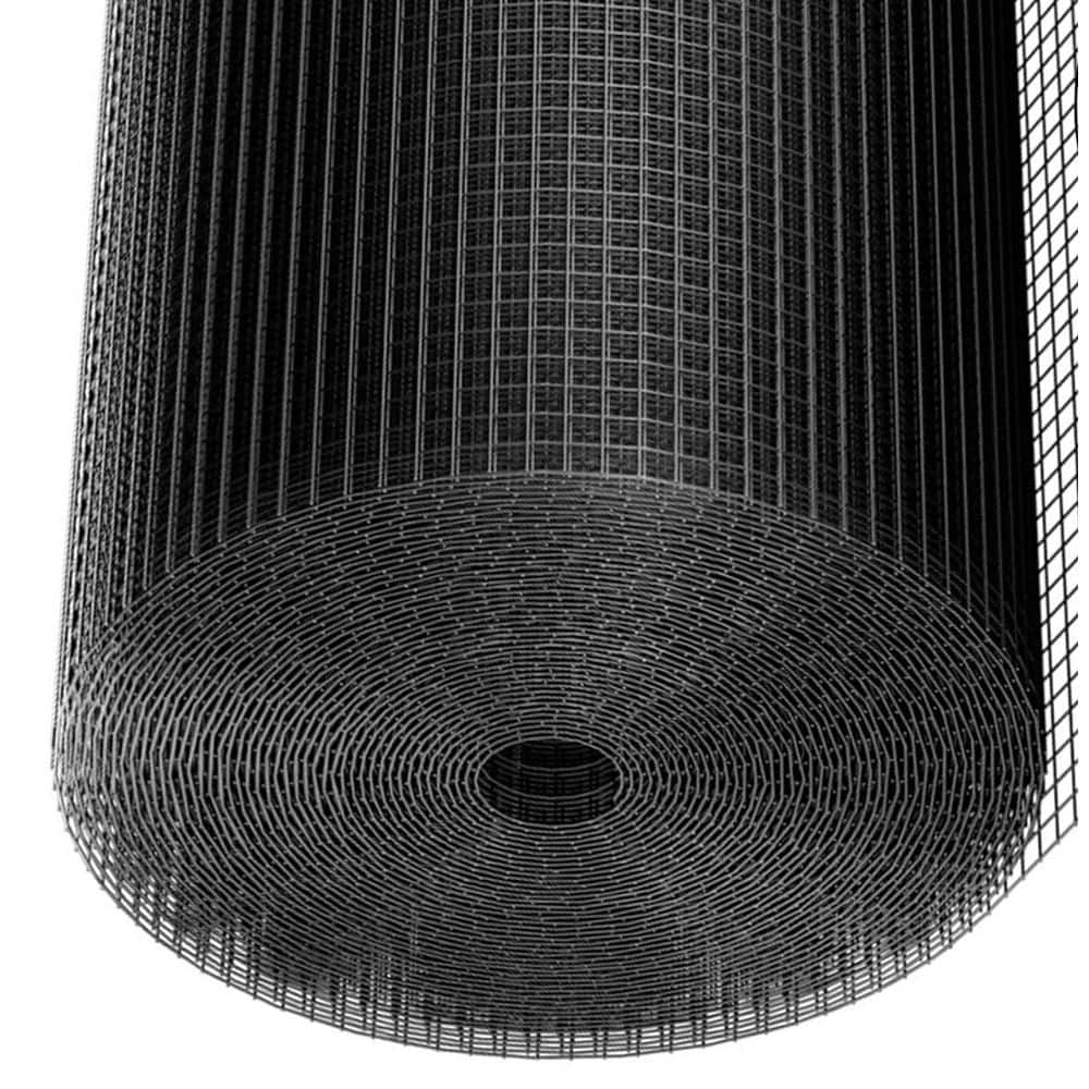 PVC Coated Wire Mesh 1/2inch Mesh 48'' x 50' Black Vinyl Coated Fence ...