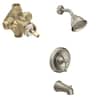 MOEN Kingsley Single-Handle 1-Spray Posi-Temp Tub and Shower Faucet in Brushed Nickel (Valve ...