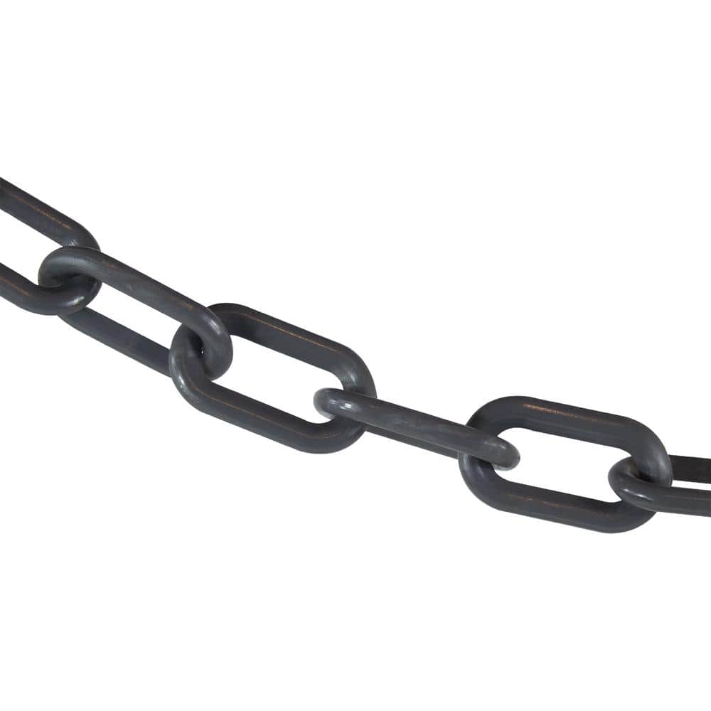 Mr. Chain 2 in. (#8, 51 mm) x 10 ft. Plastic Safety Chain in Slate Gray ...