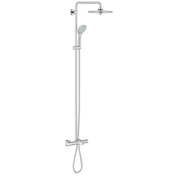 GROHE Euphoria 3-spray 10.25 in. Dual Shower Head and Handheld Shower ...
