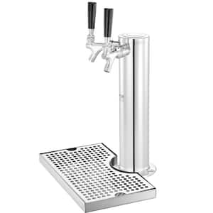 VEVOR Kegerator Tower Kit Single Tap Beer Conversion Kit Silver ...