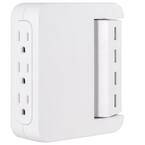 GE 3-Outlet 4 USB Swivel Charging Station, White-37061 - The Home Depot