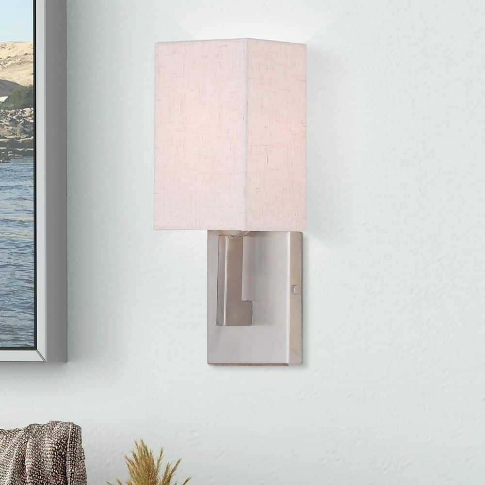 AVIANCE LIGHTING Layton 1-Light Brushed Nickel ADA Wall Sconce HD50068 ...