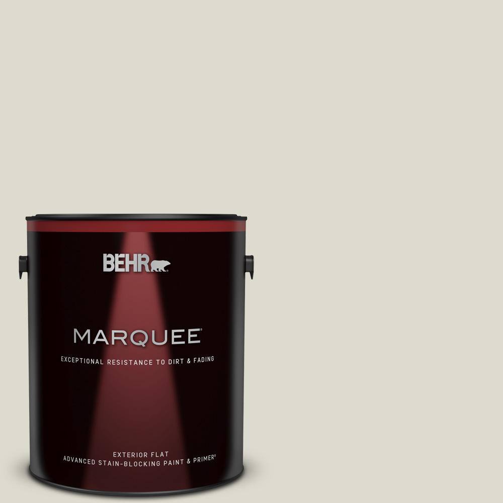BEHR MARQUEE 1 gal. #GR-W11 Silver Ash Flat Exterior Paint & Primer ...