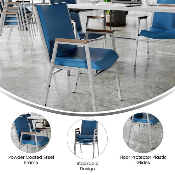 Classroom Stack Chair Heavy-Duty S - Navy Ergonomic With 500lb Capacity ...