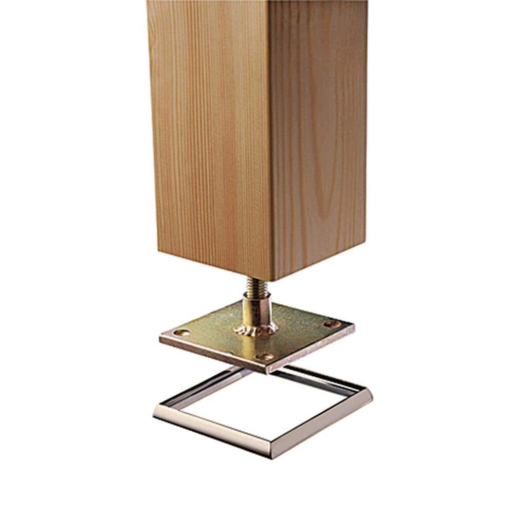 EVERMARK 12-1/2 in. Prefinished Oak Mid-Newel Base with Fix Plate ...