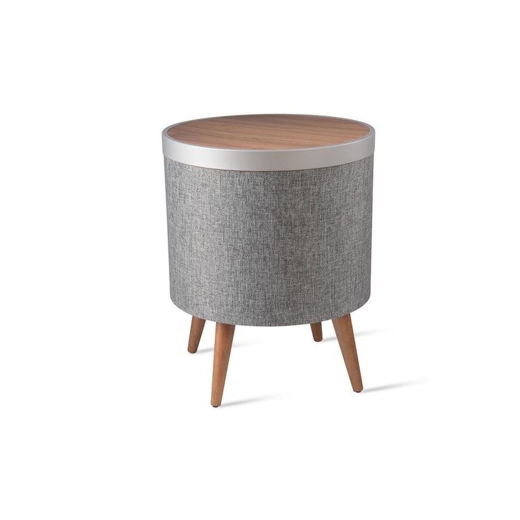 Zain Side Table with Wireless Charging Pad, 360°Speaker, Subwoofer and ...