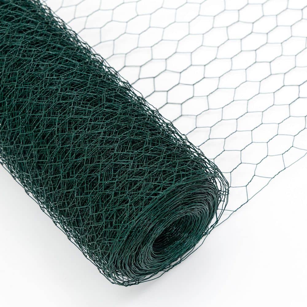 Chicken Wire Fence, 43.2 in. x 197 ft. Galvanized Steel Hardware Cloth ...