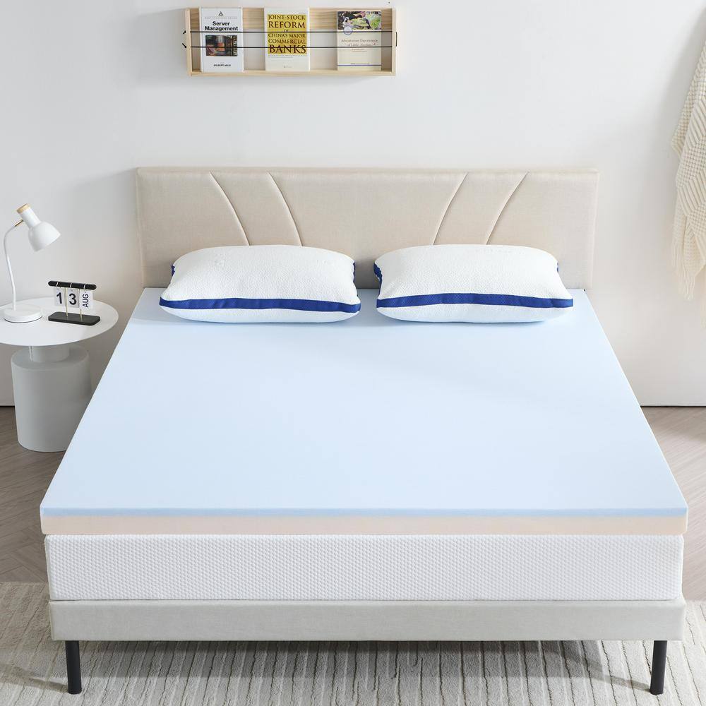 Twolike Comfort 3 in. Twin Memory Foam Mattress Topper HD-JCTB-3T1 ...