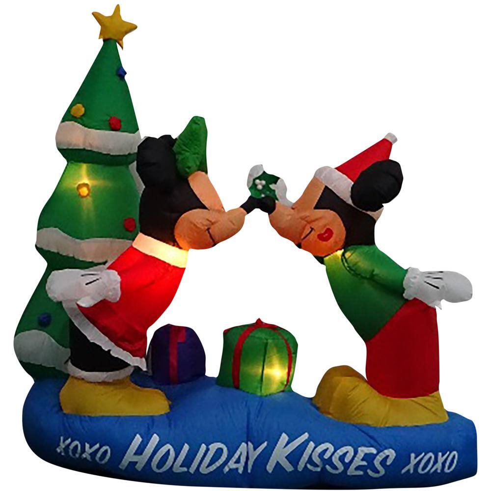 Disney 5.51 ft. W Pre-lit LED Inflatable Mickey and Minnie with ...