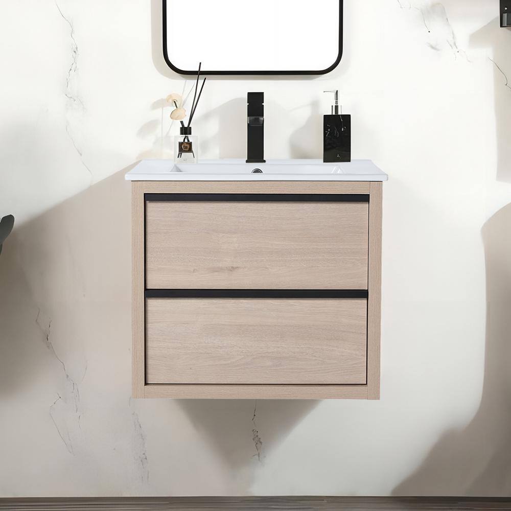 UPIKER Modern 24 in. W x18.31 in. D x 21.25 in. D H Wall Hung Bath ...