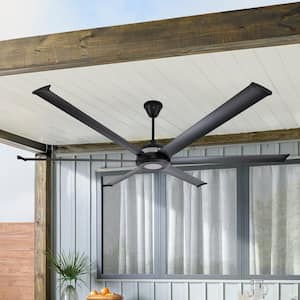 Big Ass Fans Mammoth 84 in. Smart Indoor/Outdoor Black Universal Mount ...