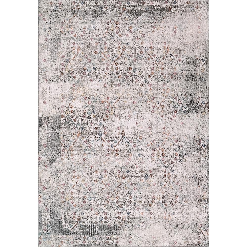 Dynamic Rugs Soma 5 ft. 3 in. X 7 ft. 7 in. Grey/Multi Oriental Indoor ...