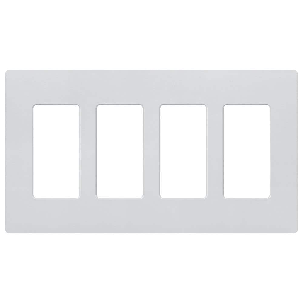 Lutron Claro 4 Gang Wall Plate for Decorator/Rocker Switches, Satin ...