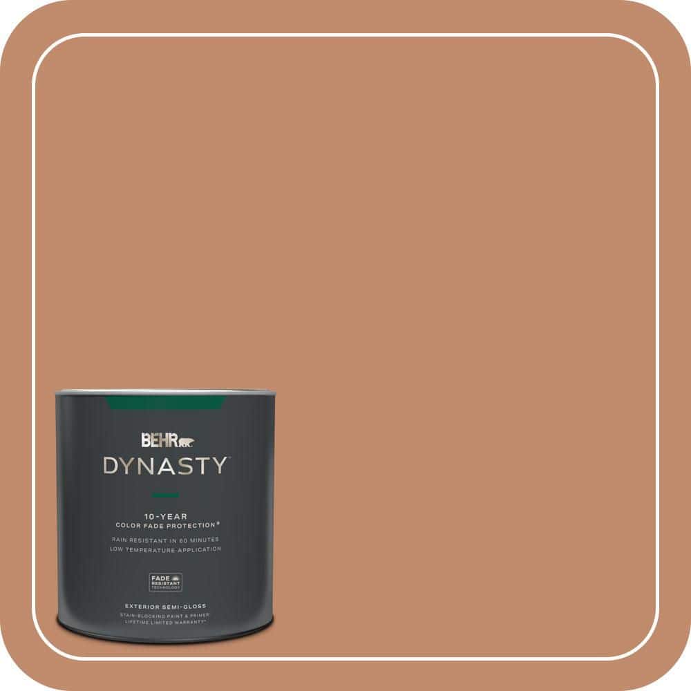 BEHR DYNASTY 1 qt. #240F-4 Tiny Fawn Semi-Gloss Exterior Stain-Blocking ...