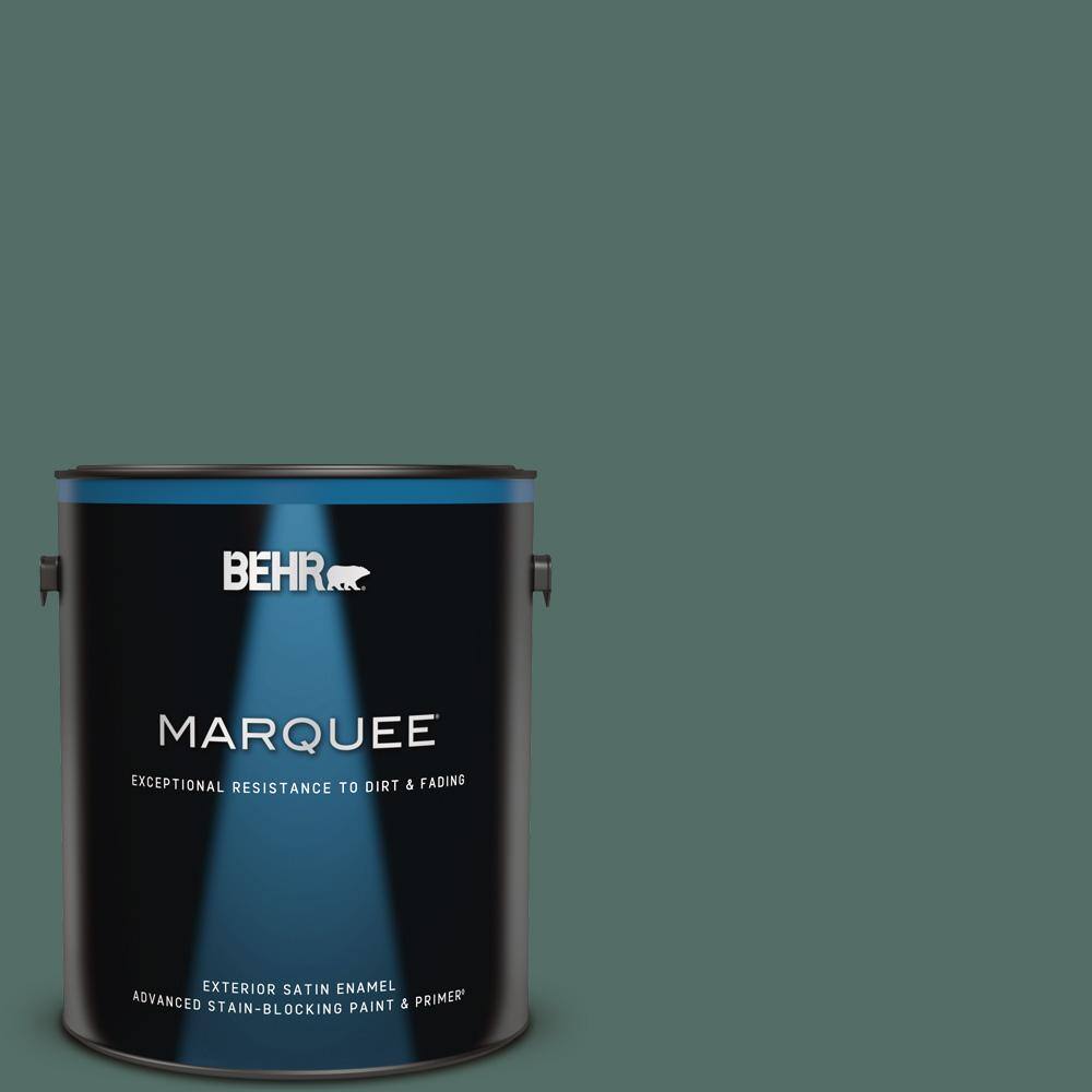BEHR MARQUEE 1 gal. #MQ6-39 Chelsea Garden Satin Enamel Exterior Paint ...