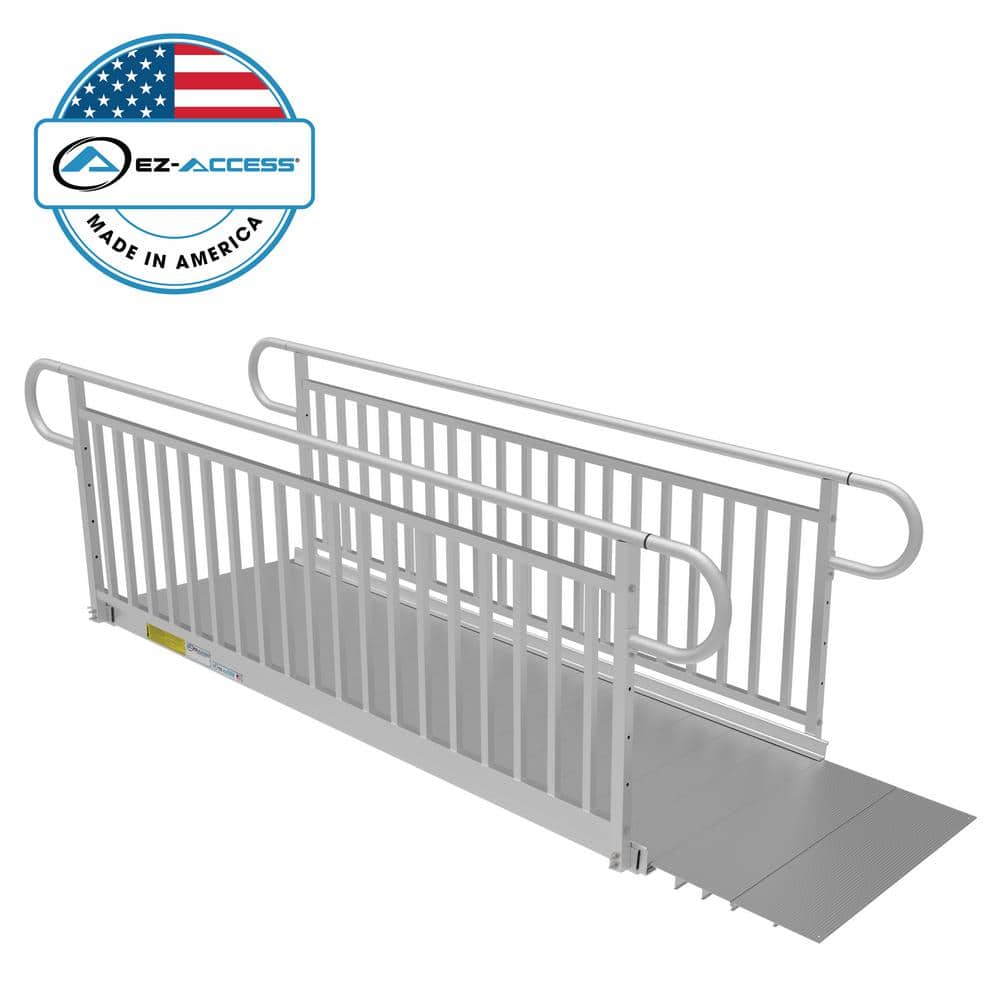 EZ-ACCESS PATHWAY 3G 8 ft. Wheelchair Ramp Kit with Solid Surface Tread ...