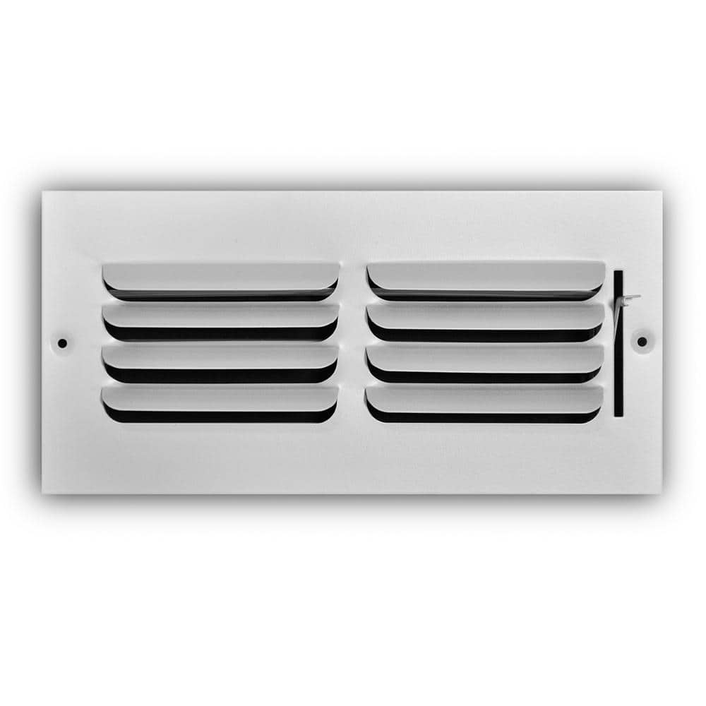 Everbilt 10 in. x 4 in. 1-Way Steel Fixed Curved Blade Wall/Ceiling ...