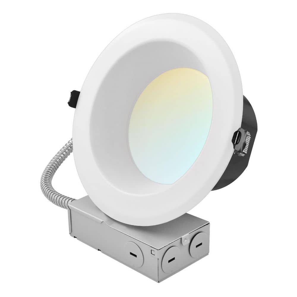 LUXRITE 6 in. Integrated LED Recessed Light J-Box Commercial 5CCT 10/17 ...