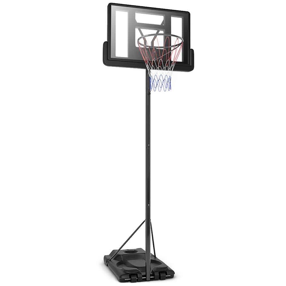 Costway Height Adjustable Portable Basketball Hoop System Shatterproof ...