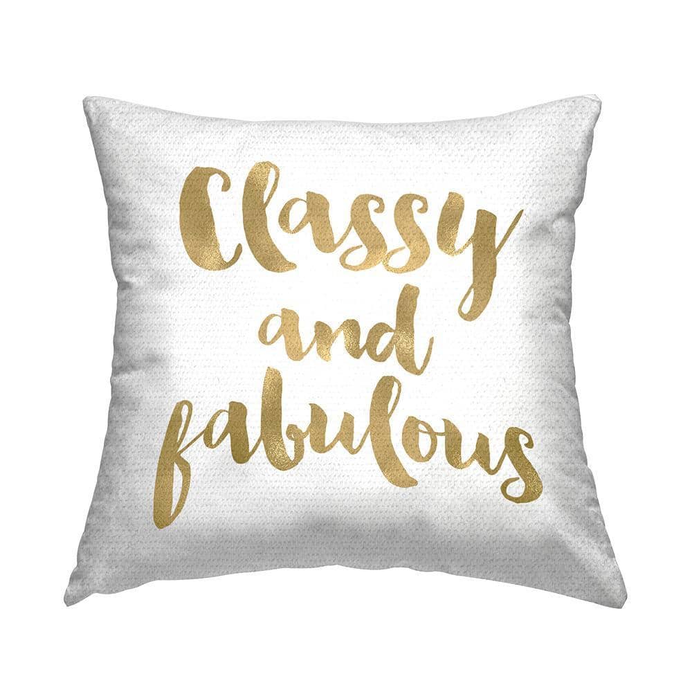 Stupell Industries Classy and Fabulous Glam Calligraphy Phrase Yellow ...