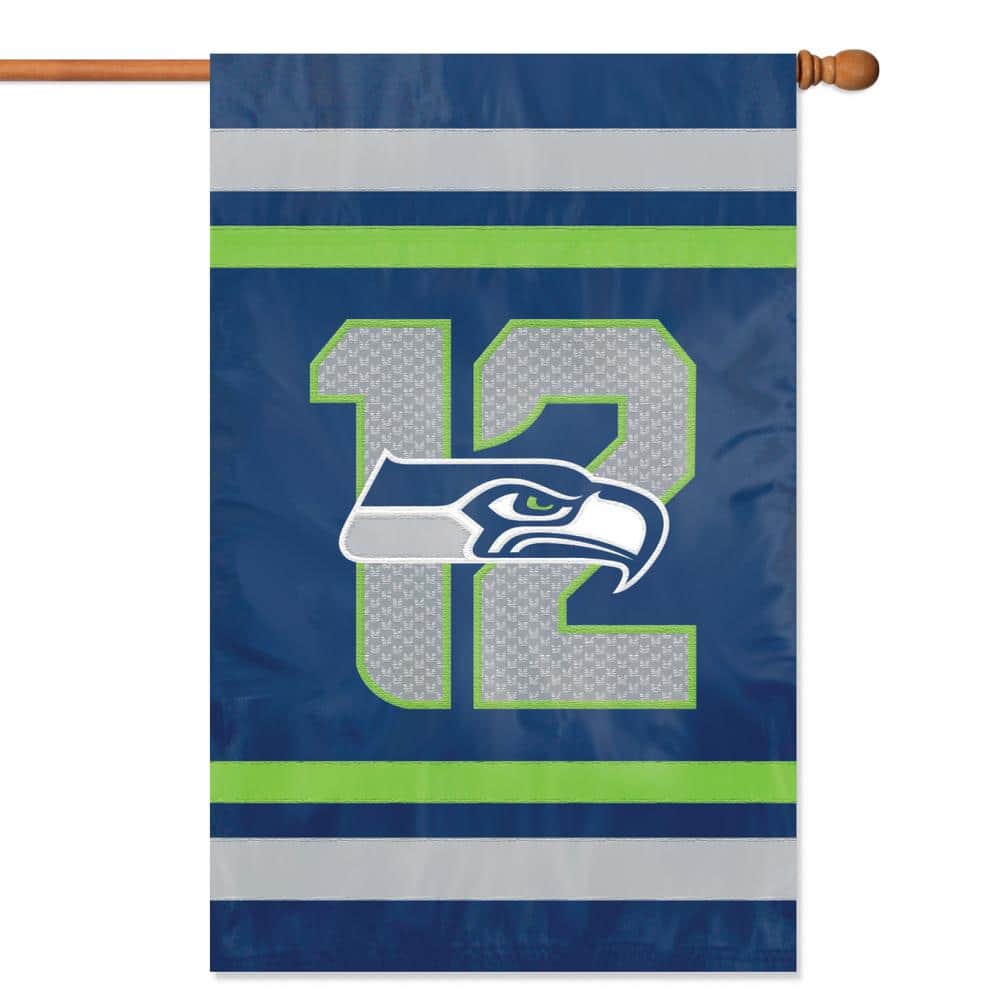 Party Animal Seattle Seahawks 12th Man Applique Banner Flag AFSE12 ...