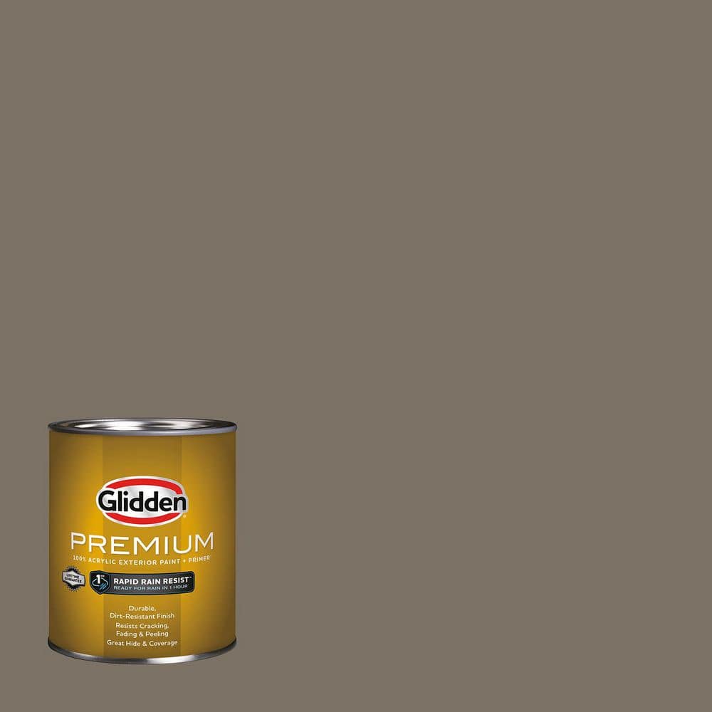 Glidden Premium 1 qt. PPG1000-6 Thunderstruck Satin Exterior Latex ...