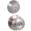 Defiant Hartford Satin Nickel Entry Knob and Single Cylinder Deadbolt ...
