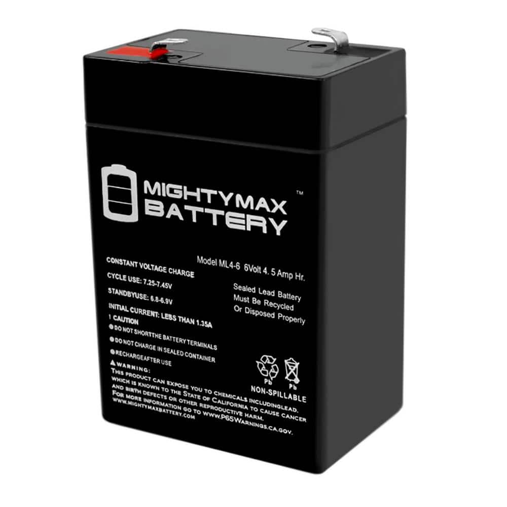 MIGHTY MAX BATTERY ML4-6 - 6-Volt 4.5AH Replacement for Lithonia ...