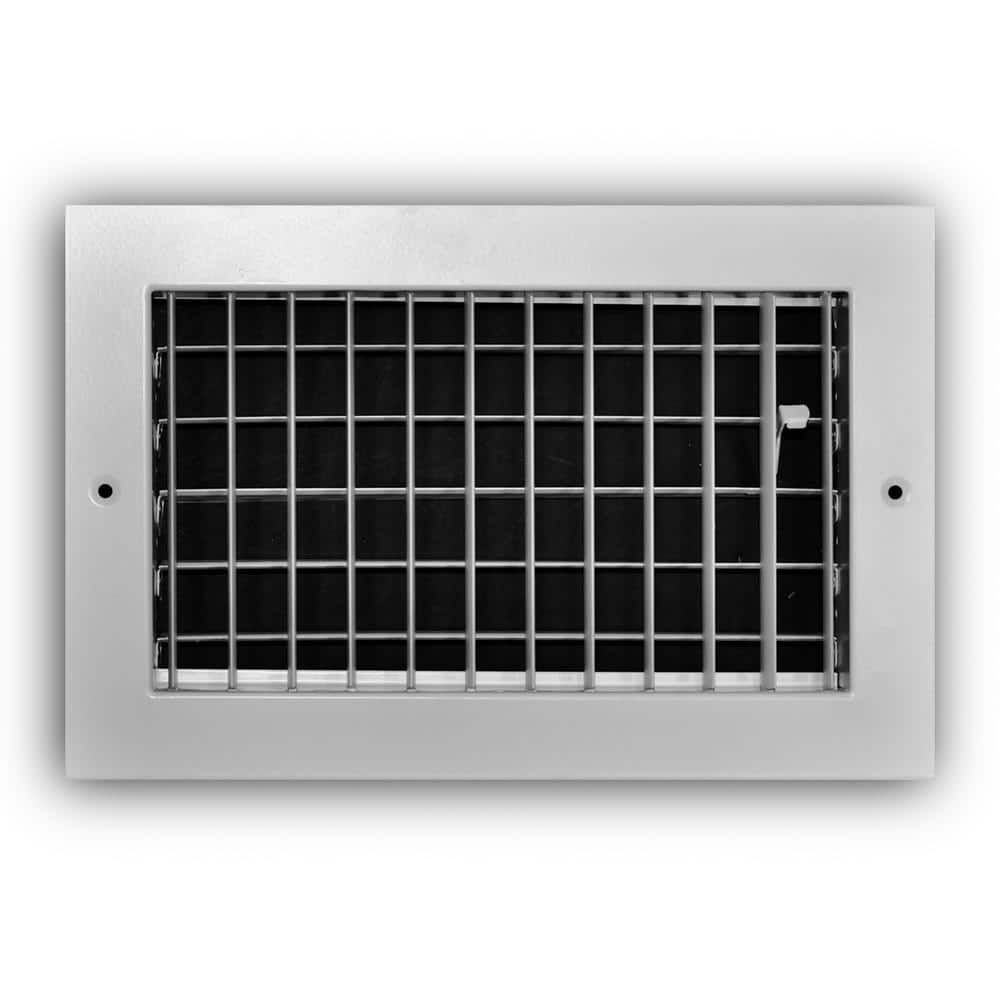Everbilt 10 in. x 6 in. 1-Way Aluminum Adjustable Wall/Ceiling Register ...