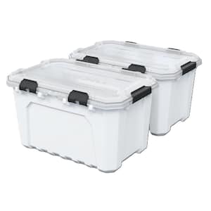 Husky 20 Gal. Professional Heavy Duty Waterproof Stackable Plastic ...