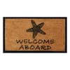 Rubber-Cal Seaside Shell Shack 18 in. X 30 in. Welcome Aboard Doormat ...