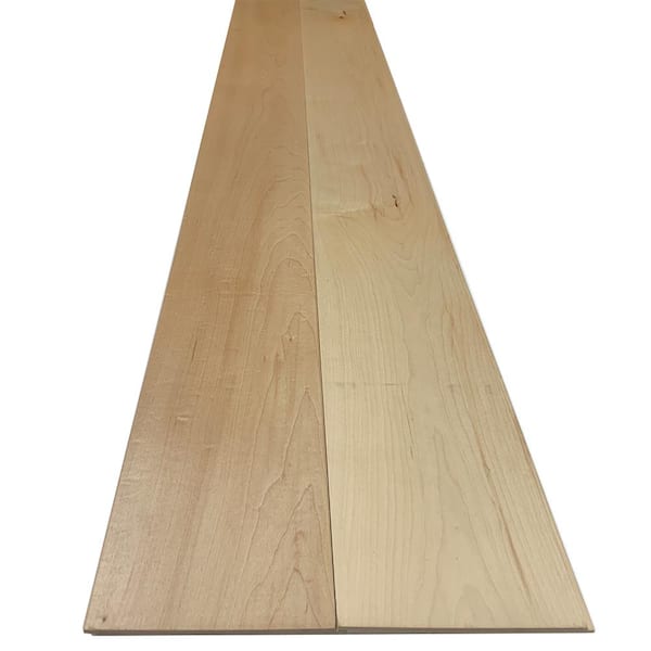 Swaner Hardwood 1/4 in. x 5.5 in. x 7.5 ft. UV Prefinished Maple ...