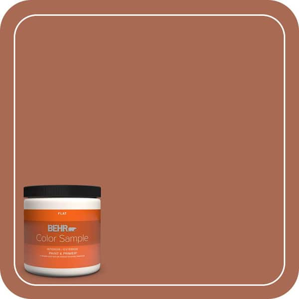 BEHR PREMIUM PLUS 8 oz. #220D-7 Mojave Sunset Flat Interior/Exterior ...