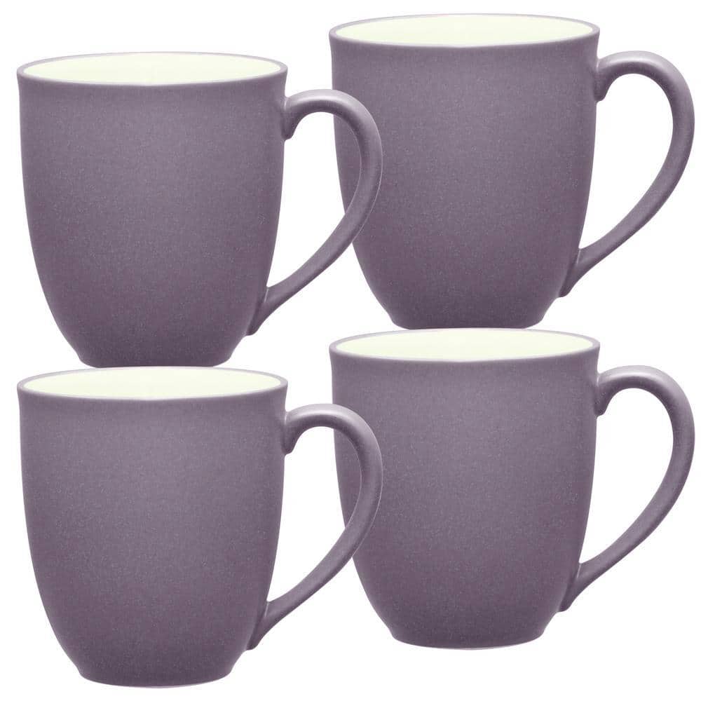 Noritake Colorwave Plum 12 fl. oz. (Purple) Stoneware Mugs, (Set of 4 ...