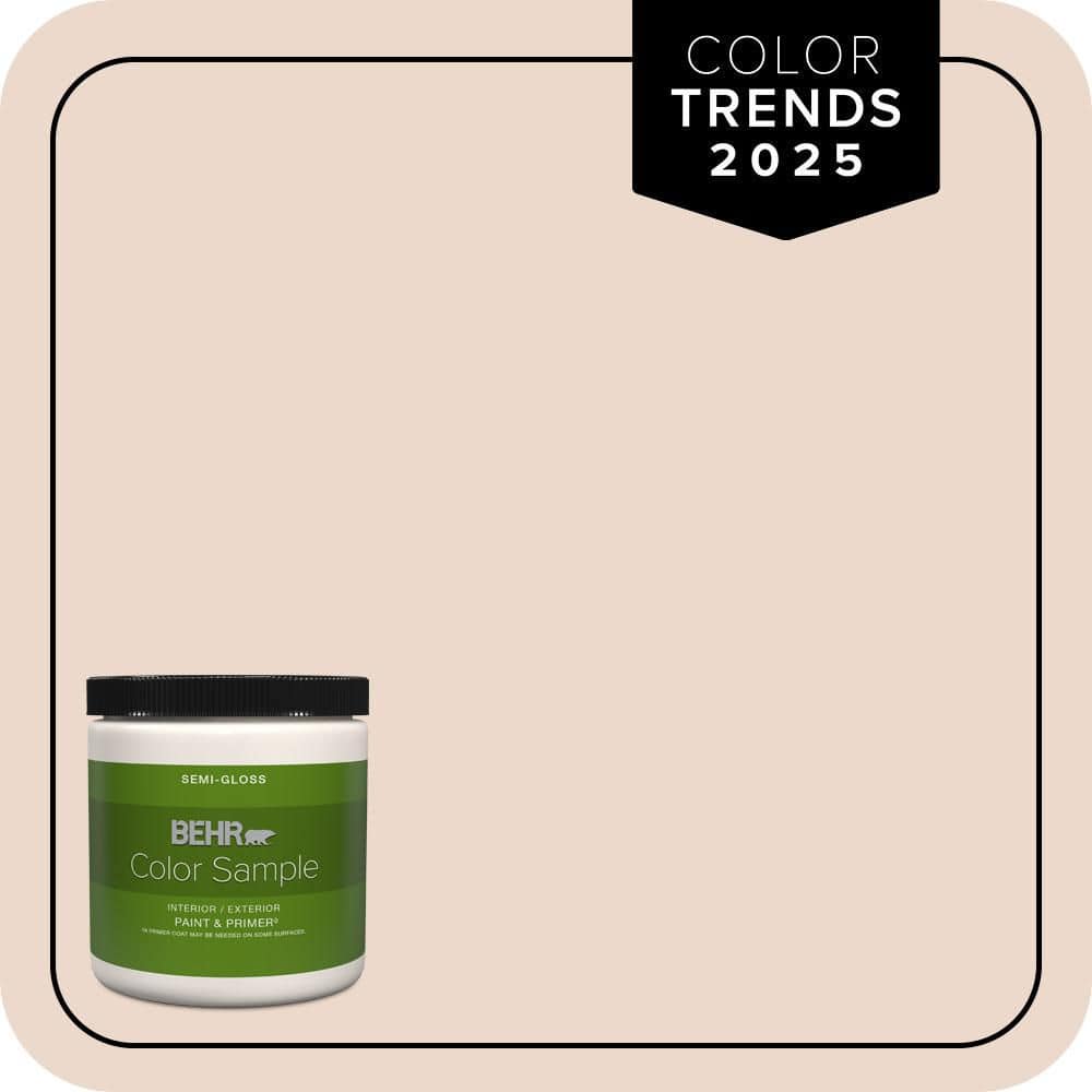 BEHR PREMIUM PLUS 8 oz. #S210-1 Nutmeg Frost Semi-Gloss Interior ...