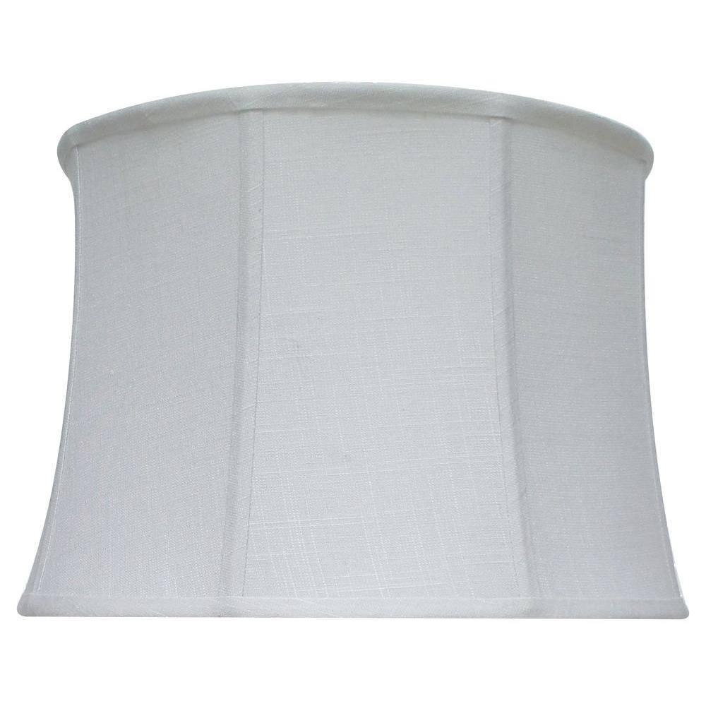 Hampton Bay Mix & Match White Linen Table Shade 16319 - The Home Depot